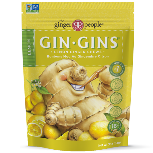 GIN GINS® Lemon Ginger Chews - The Ginger People US